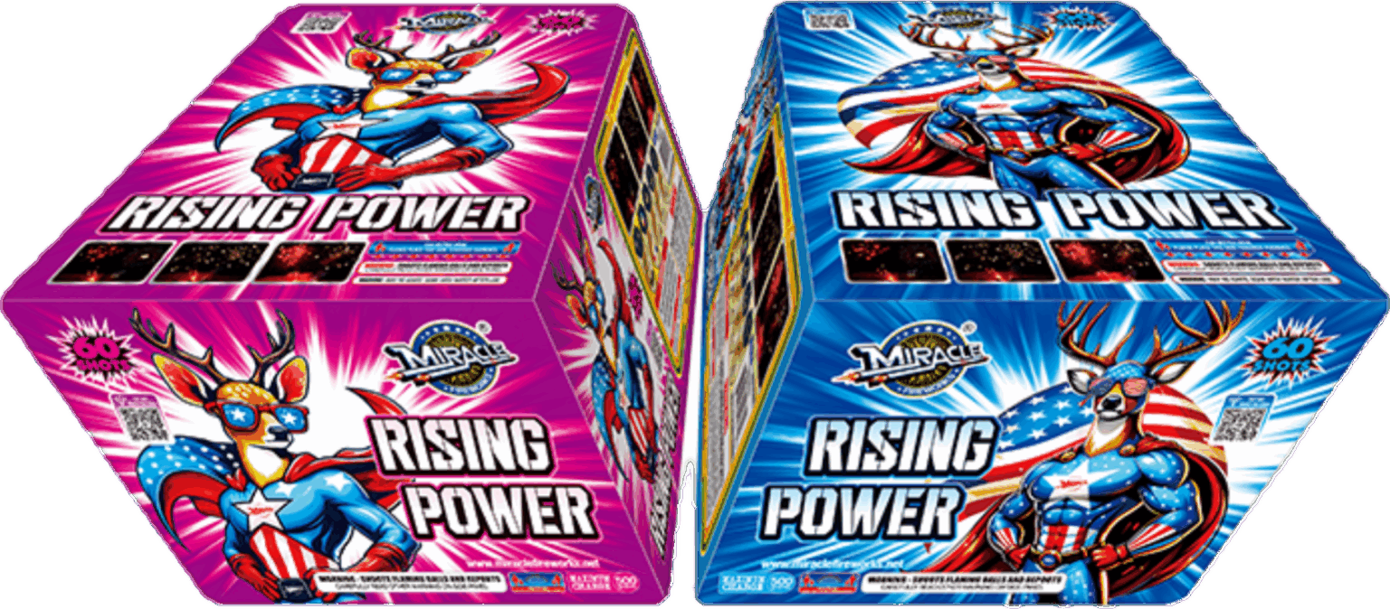 Rising Power 60 x 2 = 120 shot - Fireworks Factory